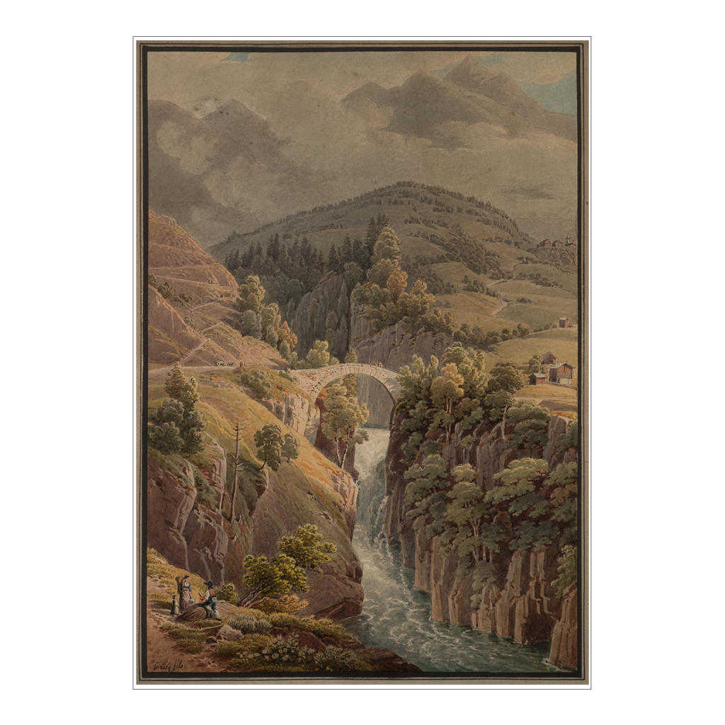 View of the Swiss Alps by Matthias Gabriel Lory