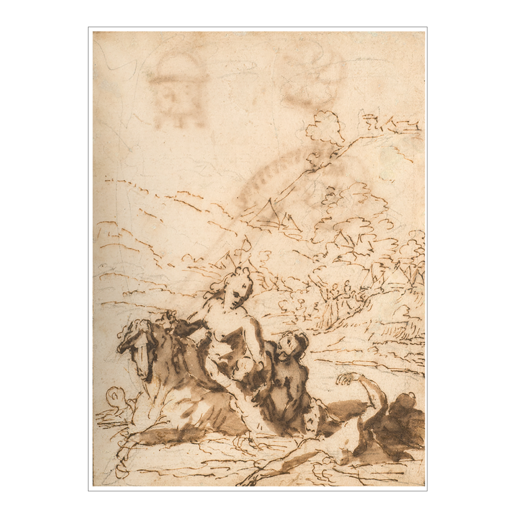 Clélie traversant le Tibre, entourage de Bernardino India - Drawings-online