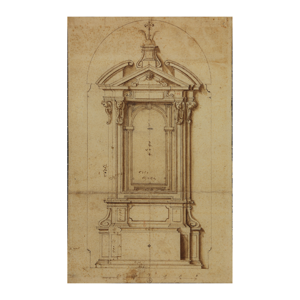 Architectural design for an Alterpiece, Italian School from the 16th ...