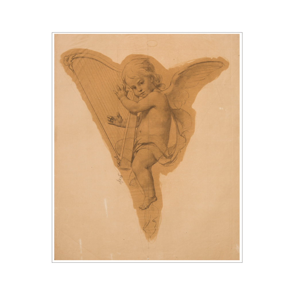 Angel musician (harp) by Enrico Reffo